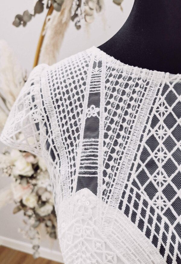 Spitzen Braut Top mit V-Ausschnitt und Spaghettiträgern - K.S. Top Dress